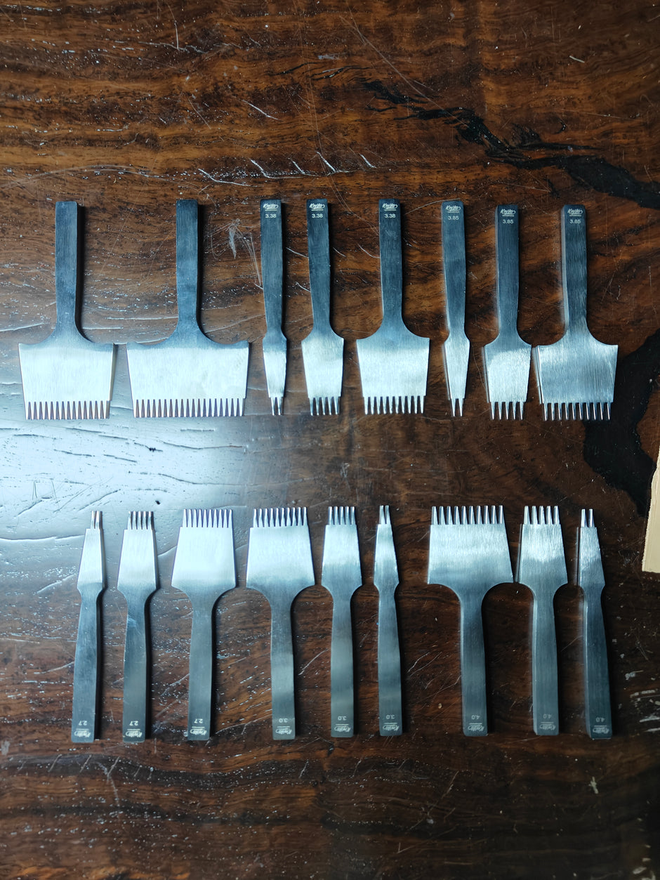 Kevin Lee pricking iron \French edger \Leather knife\custom punches ...